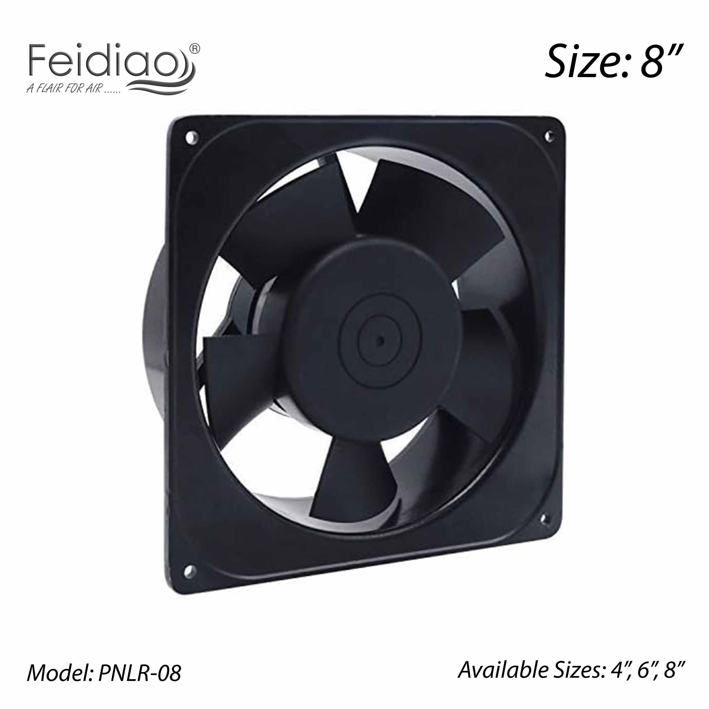 FEIDIAO 220V Axial Fan / Cooling Fan 8 inch (Concealed)